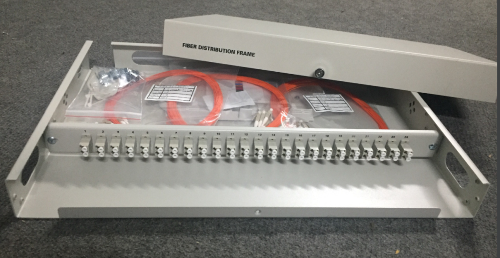 ODF 48FO indoor rack 1U-19” full phụ kiện LC Multimode - CÔNG TY TNHH CÔNG NGHỆ THƯƠNG MẠI VIỄN ...