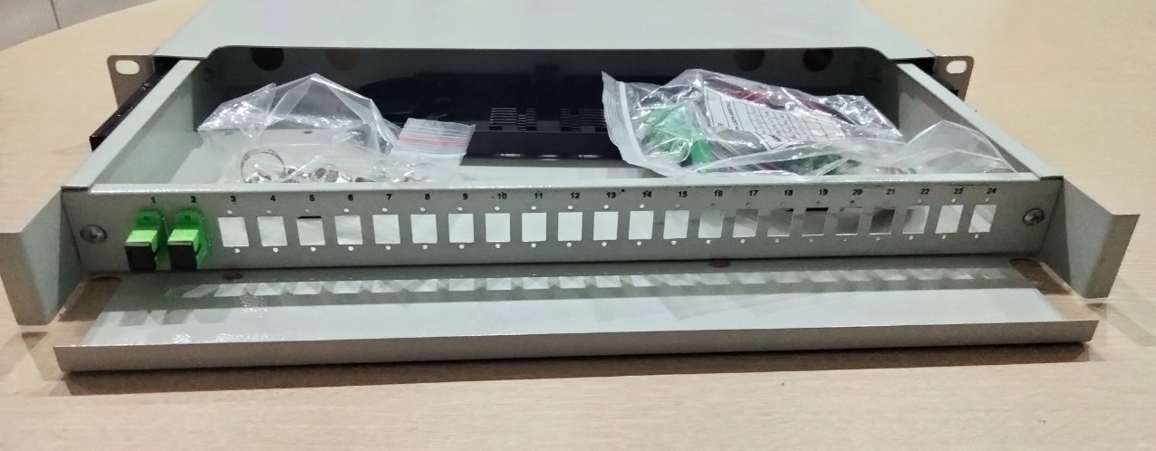 ODF 24Fo indoor rack 1U-19'' - full phụ kiện SC- Dạng trượt - CÔNG TY ...